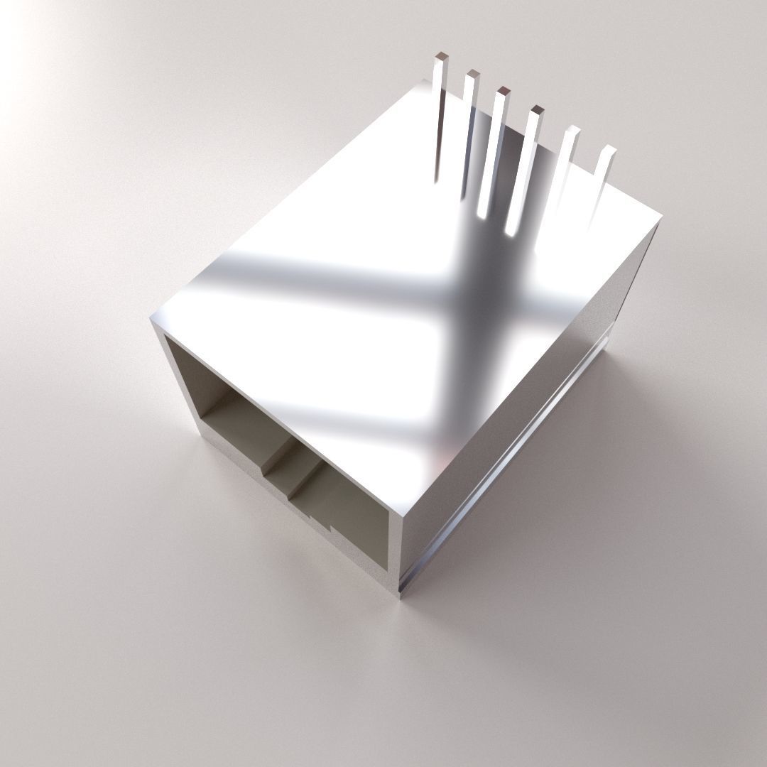 RJ45 Female Socket 3D model | CGTrader