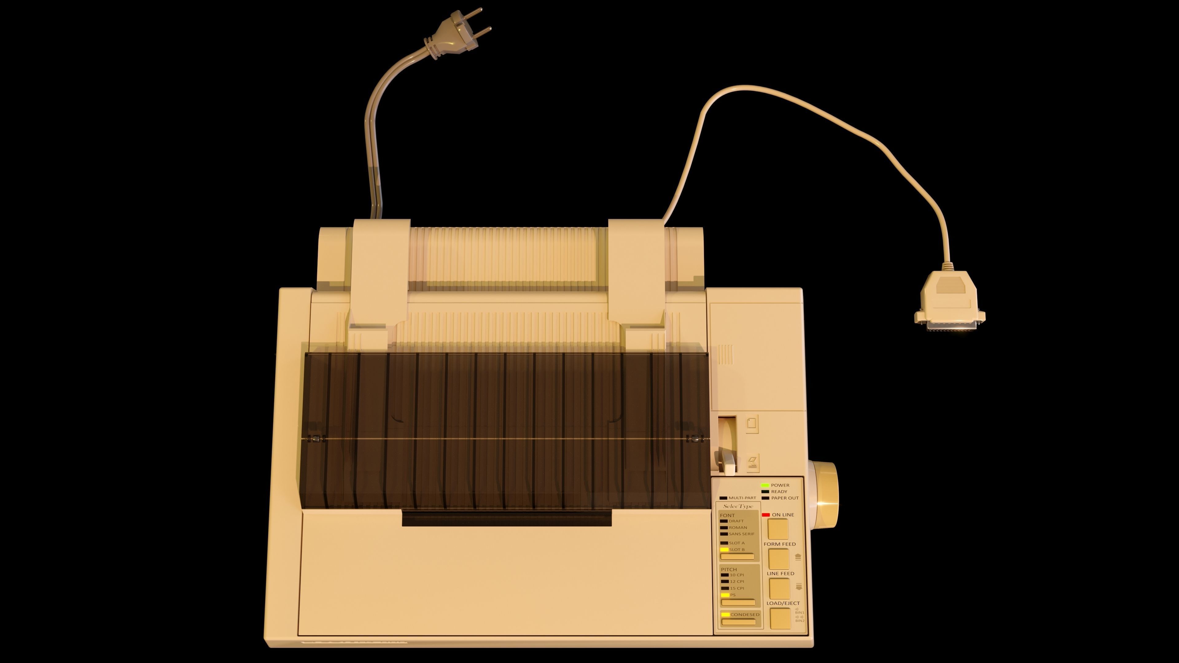 Dot Matrix Printer 3D model | CGTrader