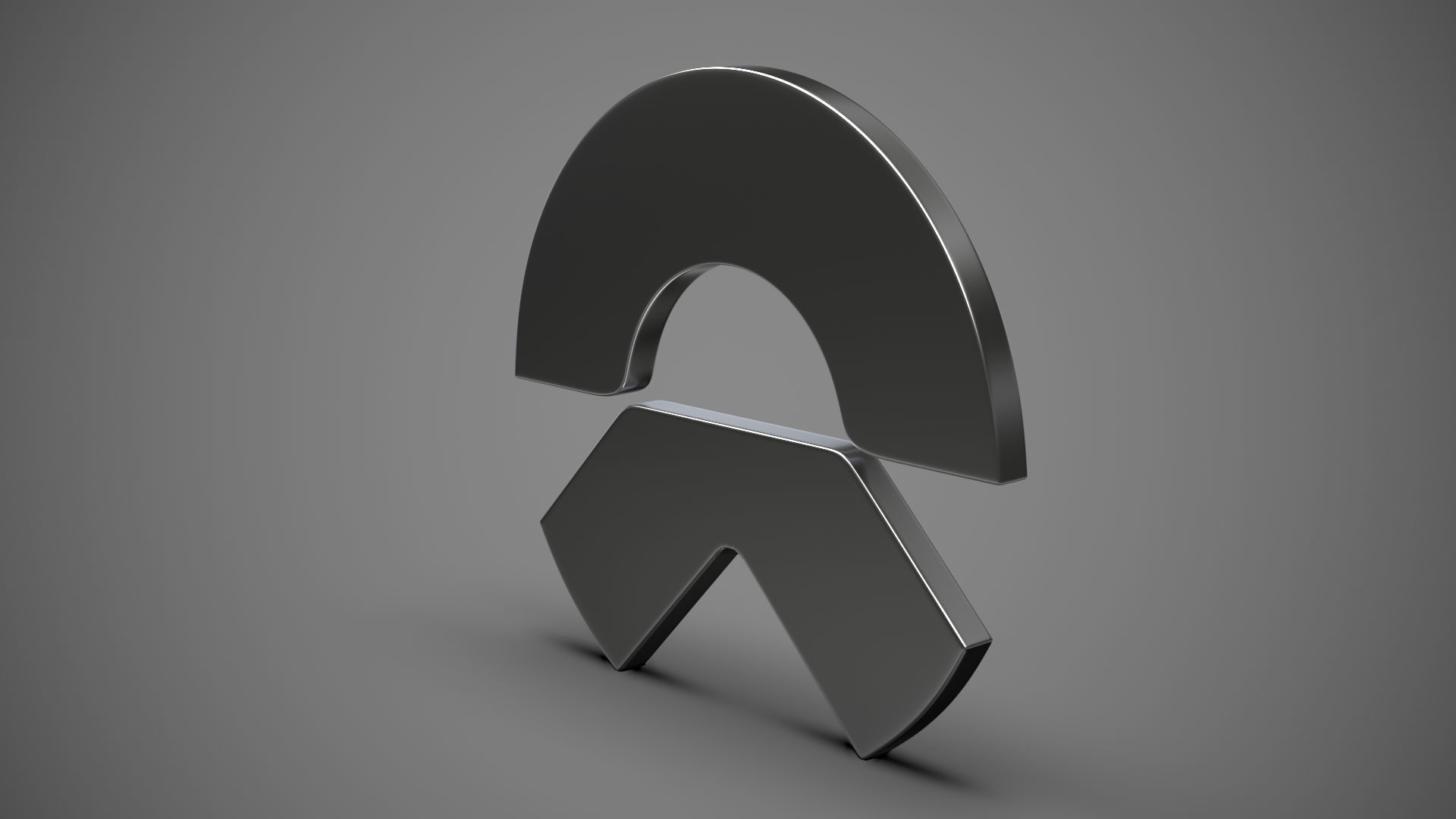 NIO logo 3D model MAX OBJ 3DS FBX C4D LWO