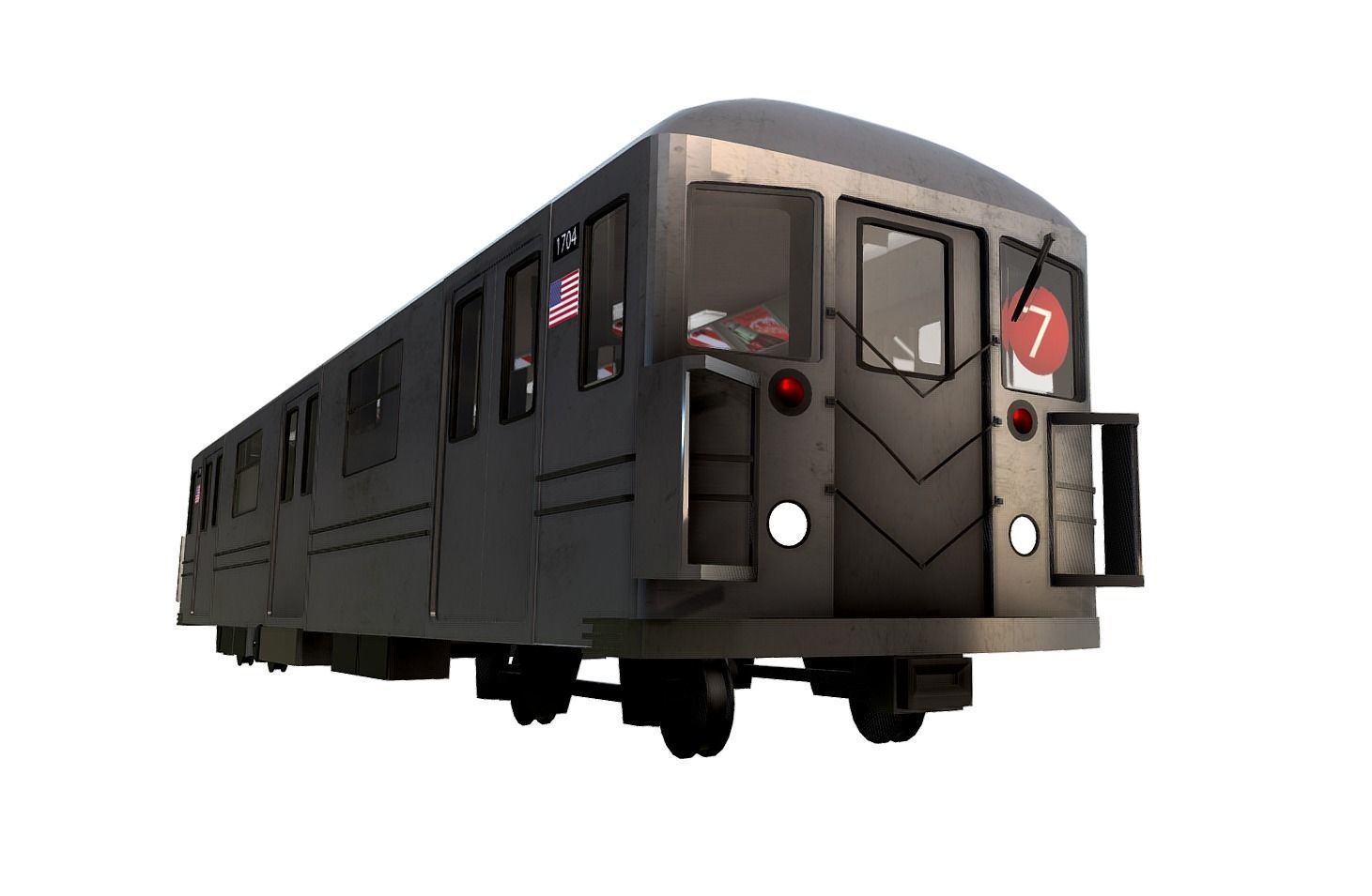 3D model Subway Cart - New York VR / AR / low-poly | CGTrader