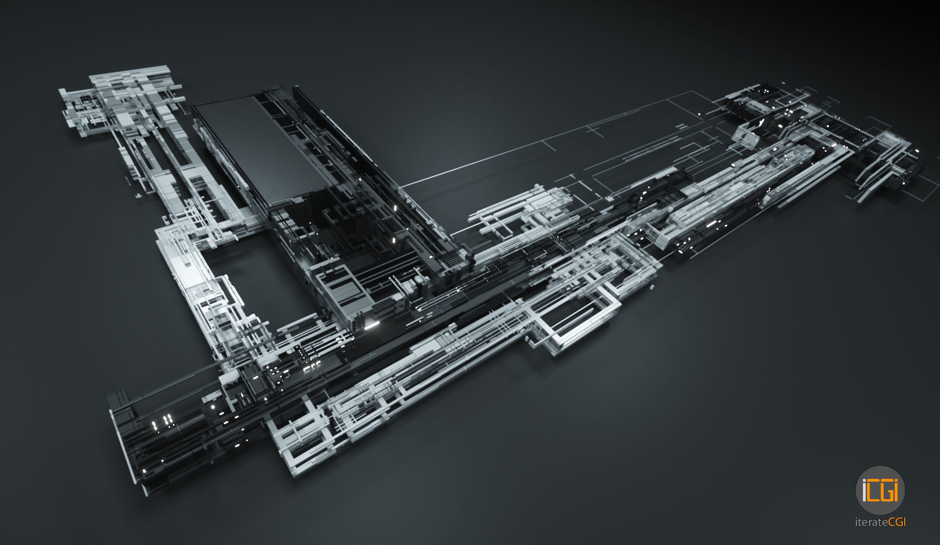 3D model Tech Greebles set 3 VR / AR / low-poly | CGTrader