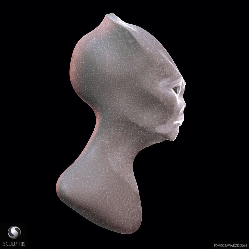 Alien Head Sculpt 3D model | CGTrader