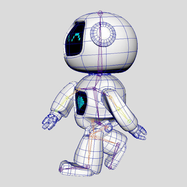 Mini Robot 3D model animated rigged | CGTrader