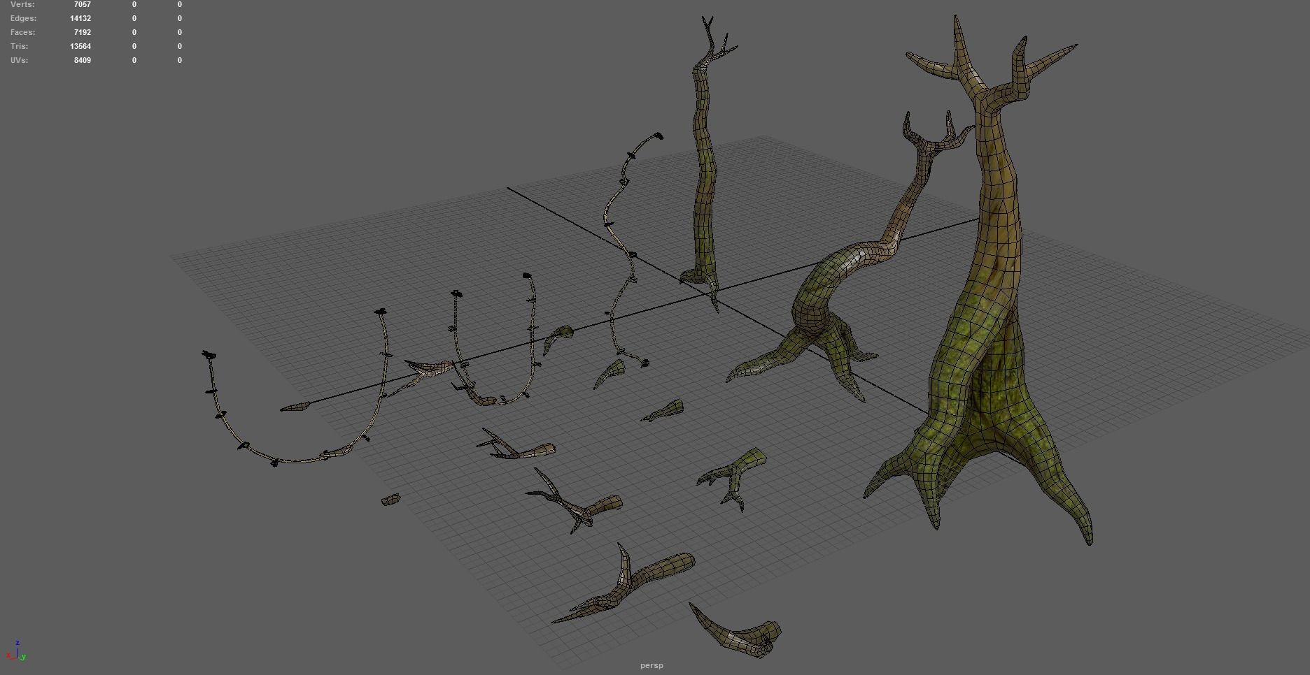 3D model Modular Trees Pack - game models VR / AR / low-poly | CGTrader