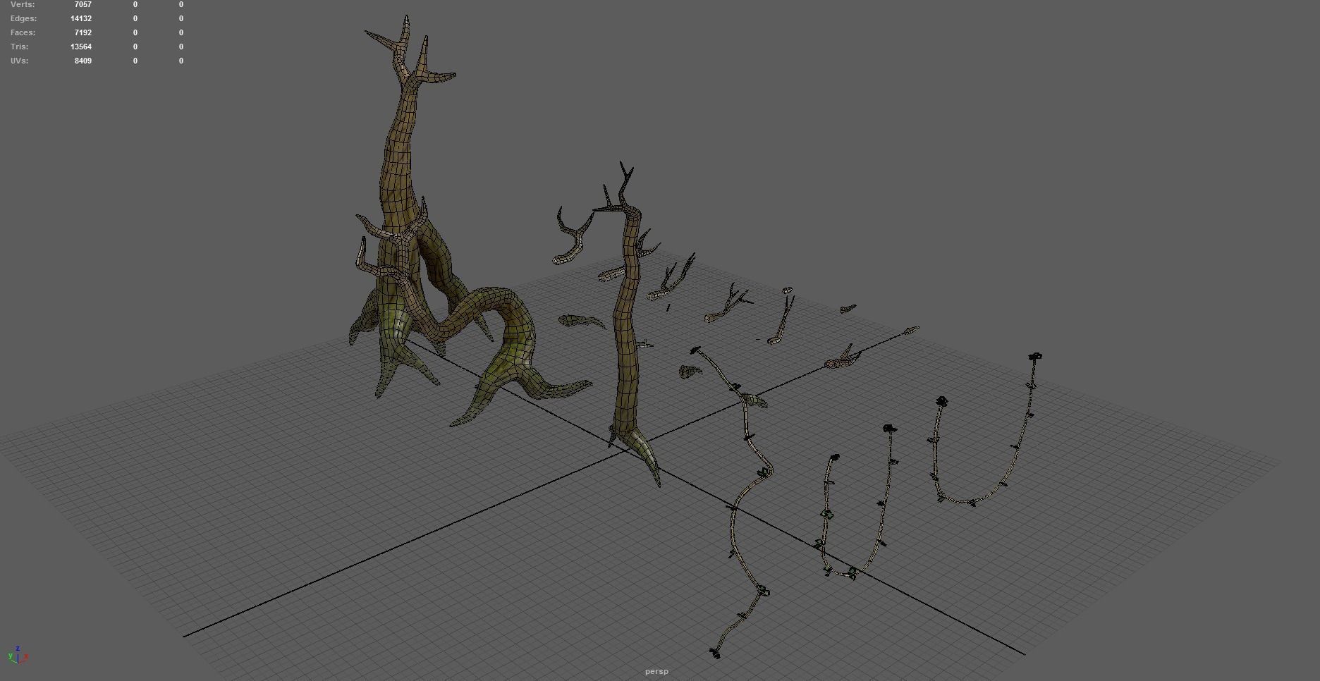 3D model Modular Trees Pack - game models VR / AR / low-poly | CGTrader