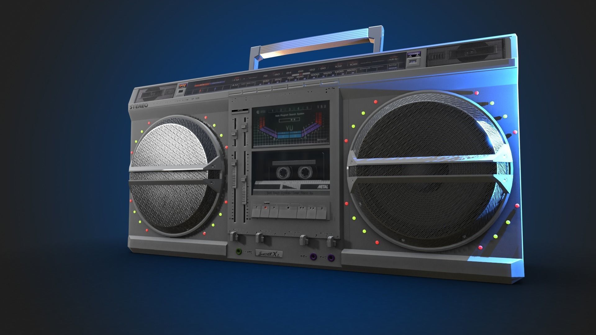 3D model BoomBox VR / AR / low-poly | CGTrader