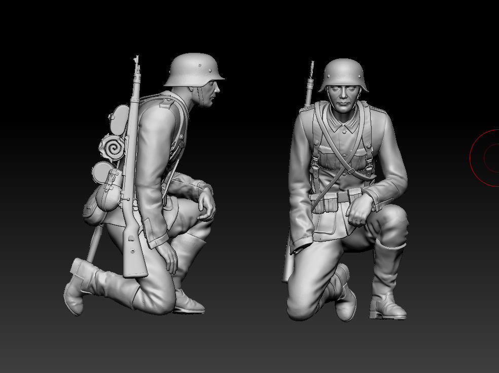 German officer and soldiers 3D model 3D printable | CGTrader
