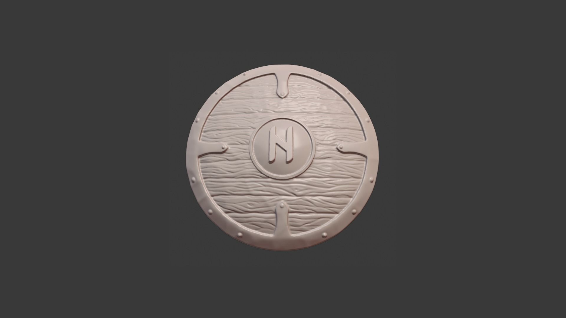 Scandinavian shield with rune Hagalaz 3D model 3D printable | CGTrader