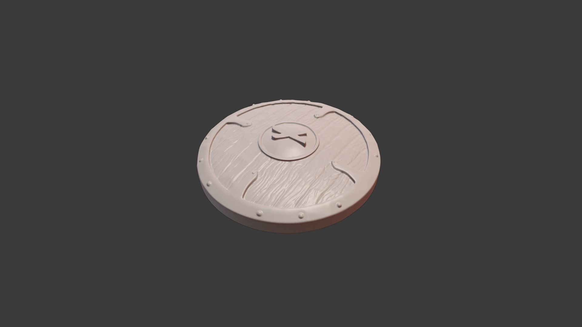 Scandinavian shield with rune Naudiz 3D model 3D printable | CGTrader