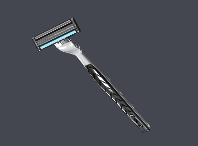 Detailed Gillette Mach 3 Razor cad model 3D Model OBJ LWO LW LWS 3DM ...