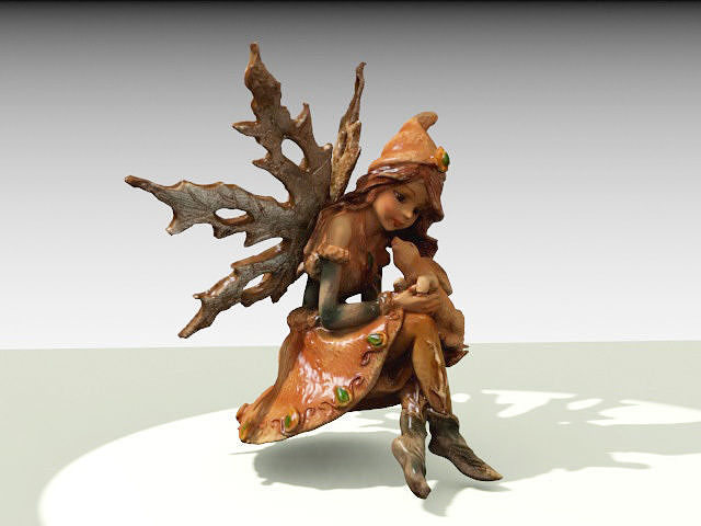 3D model Little Fairy with bunny VR / AR / low-poly | CGTrader