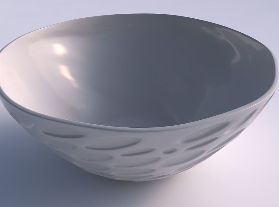 Bowl wide with bubbles 3D model 3D printable | CGTrader