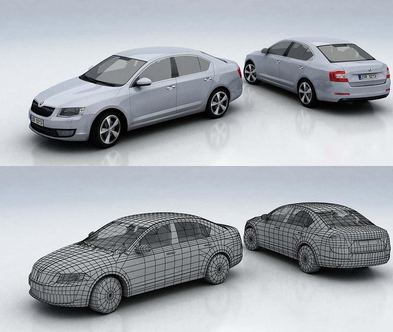 3D model Skoda Octavia 3 liftback VR / AR / low-poly | CGTrader
