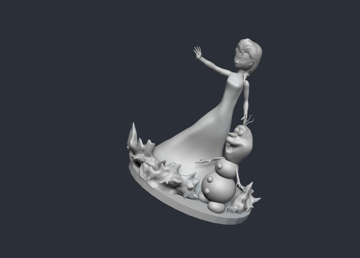 elsa frozen 3D model 3D printable | CGTrader