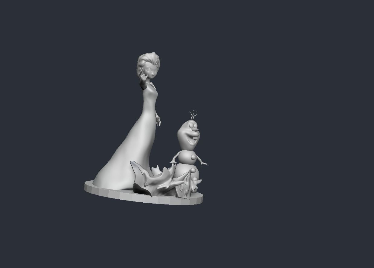 elsa frozen 3D model 3D printable | CGTrader