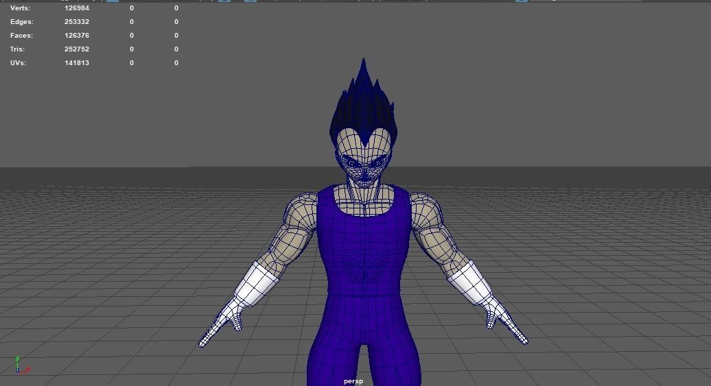 3D model Vegeta dragon ball character VR / AR / low-poly | CGTrader