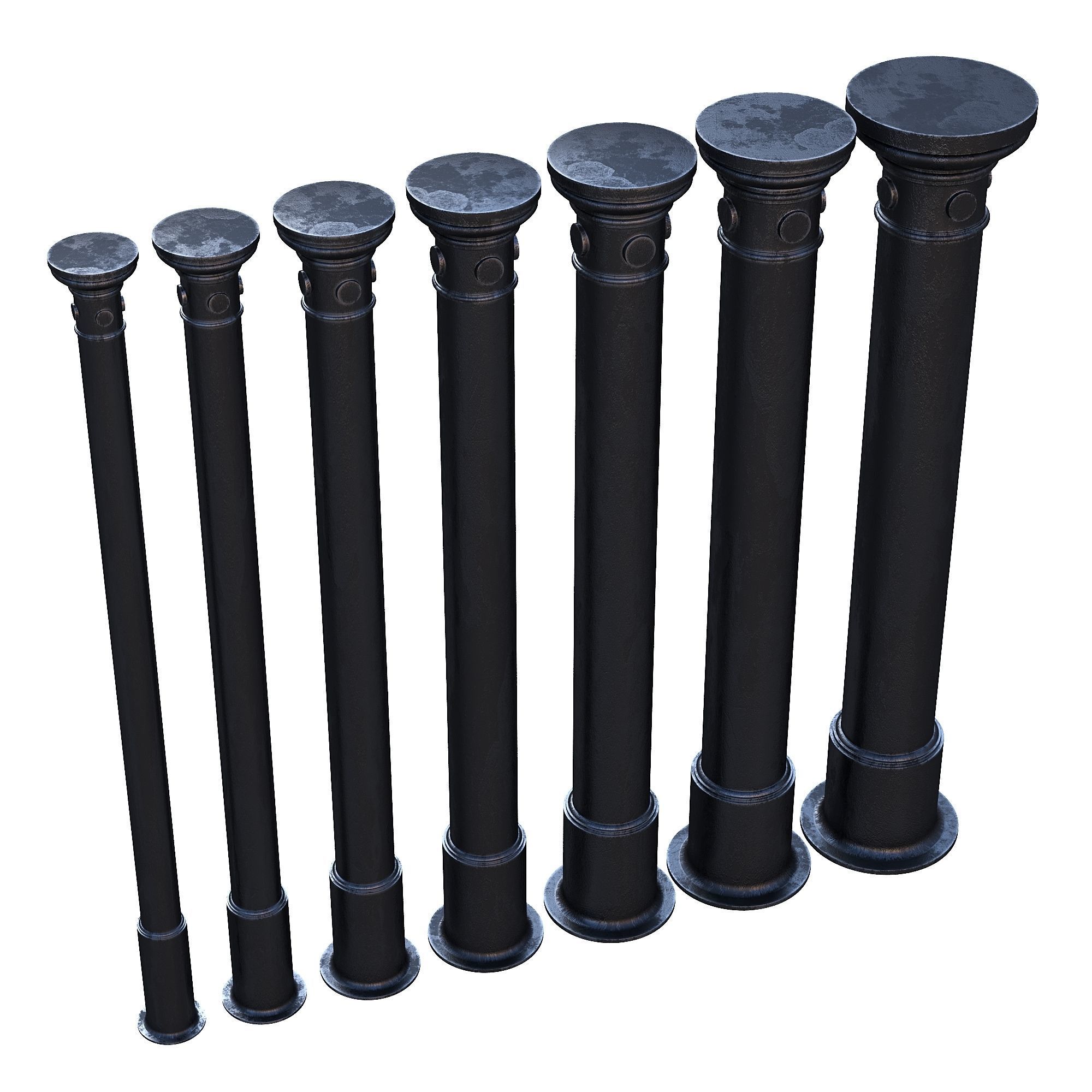 Cast iron columns 1 3D model | CGTrader