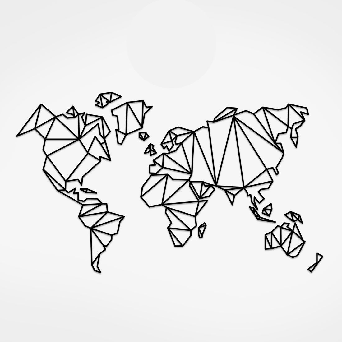 GEOMETRICAL WORLD MAP 3D model 3D printable | CGTrader
