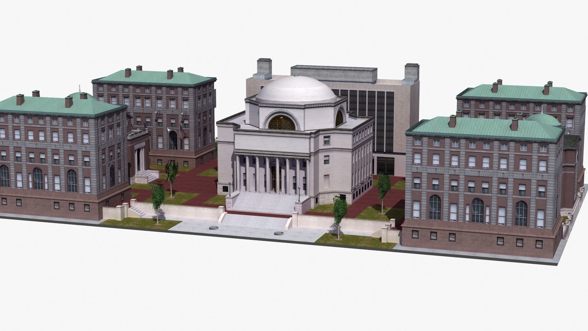 3D model University Campus VR / AR / low-poly | CGTrader