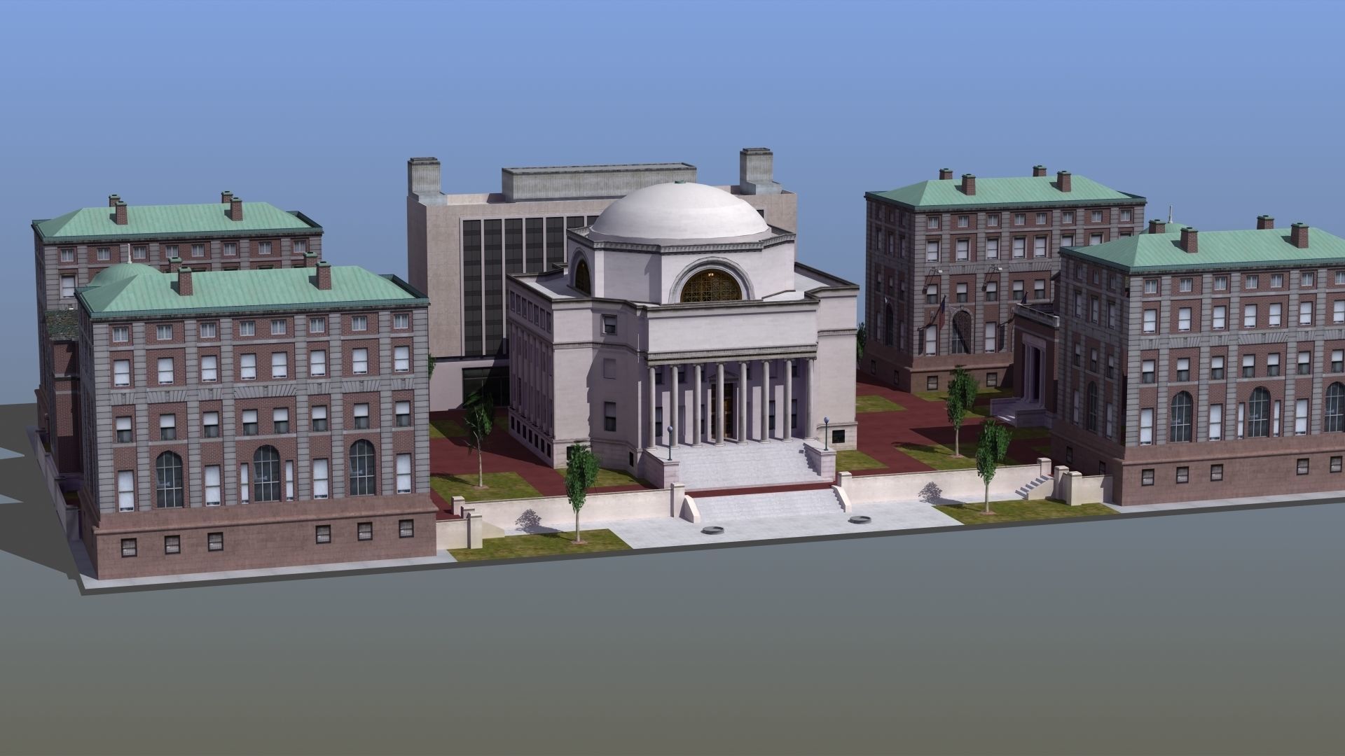 3D model University Campus VR / AR / low-poly | CGTrader