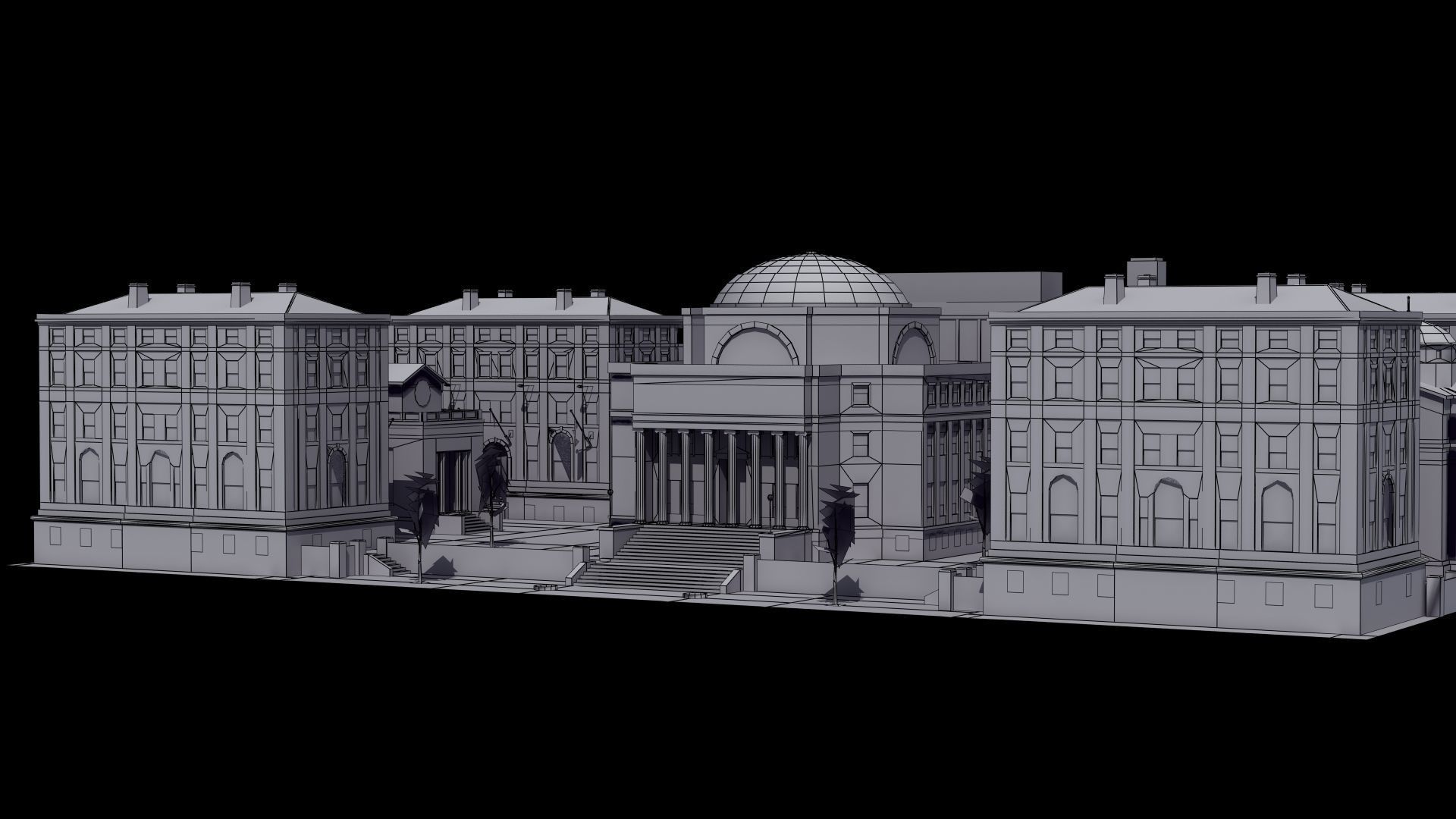 3D model University Campus VR / AR / low-poly | CGTrader