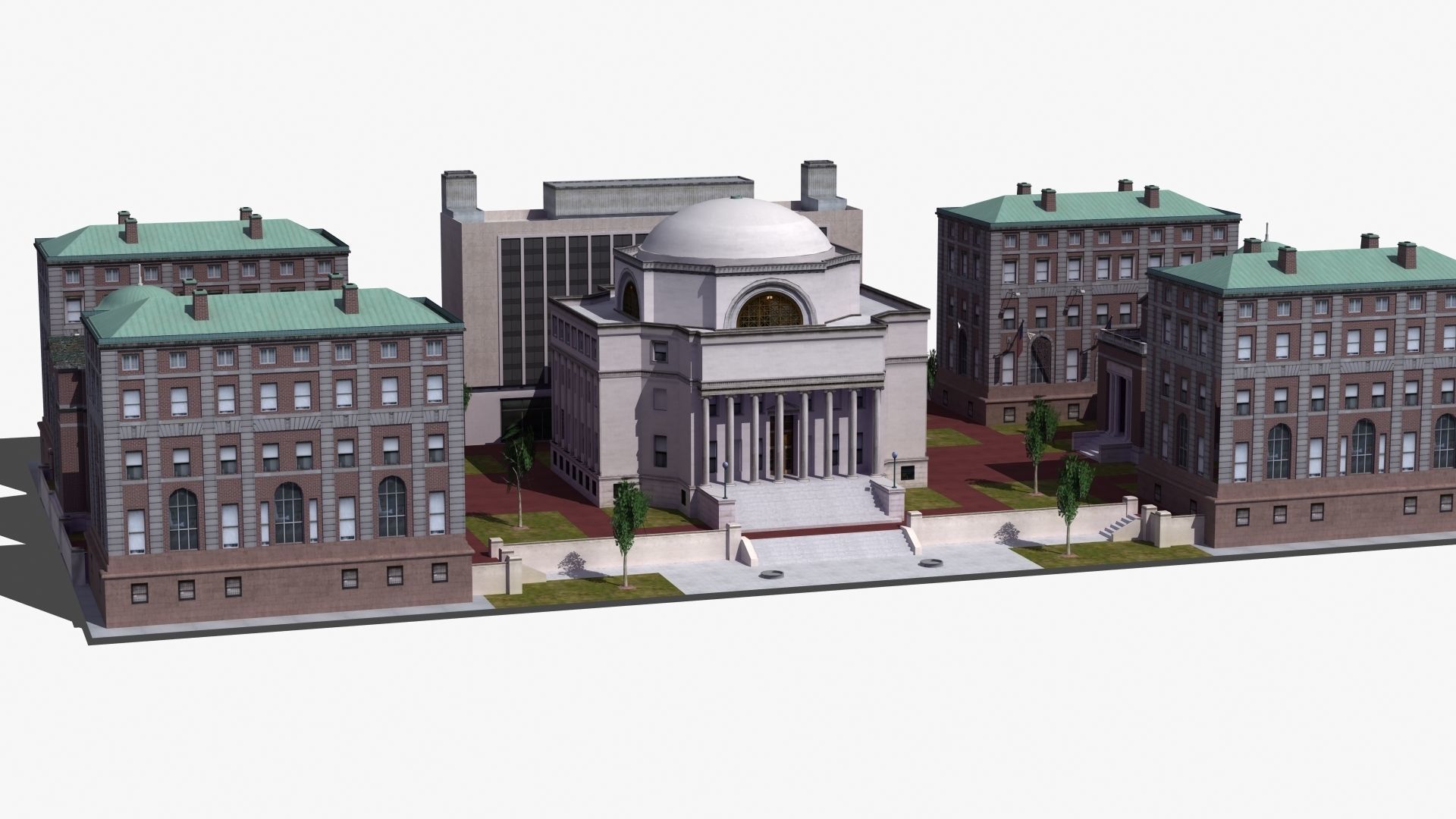 3D model University Campus VR / AR / low-poly | CGTrader