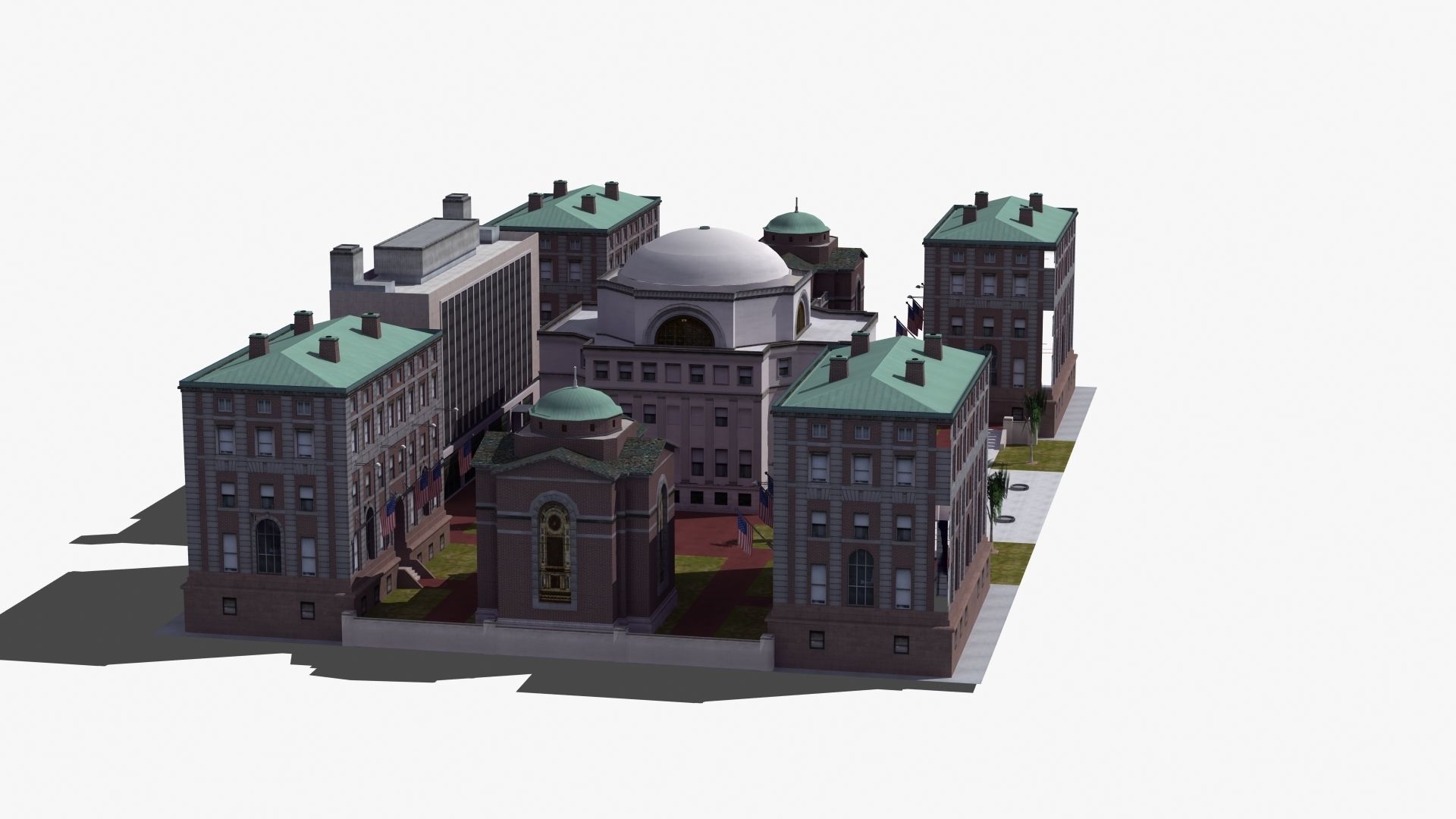 3D model University Campus VR / AR / low-poly | CGTrader