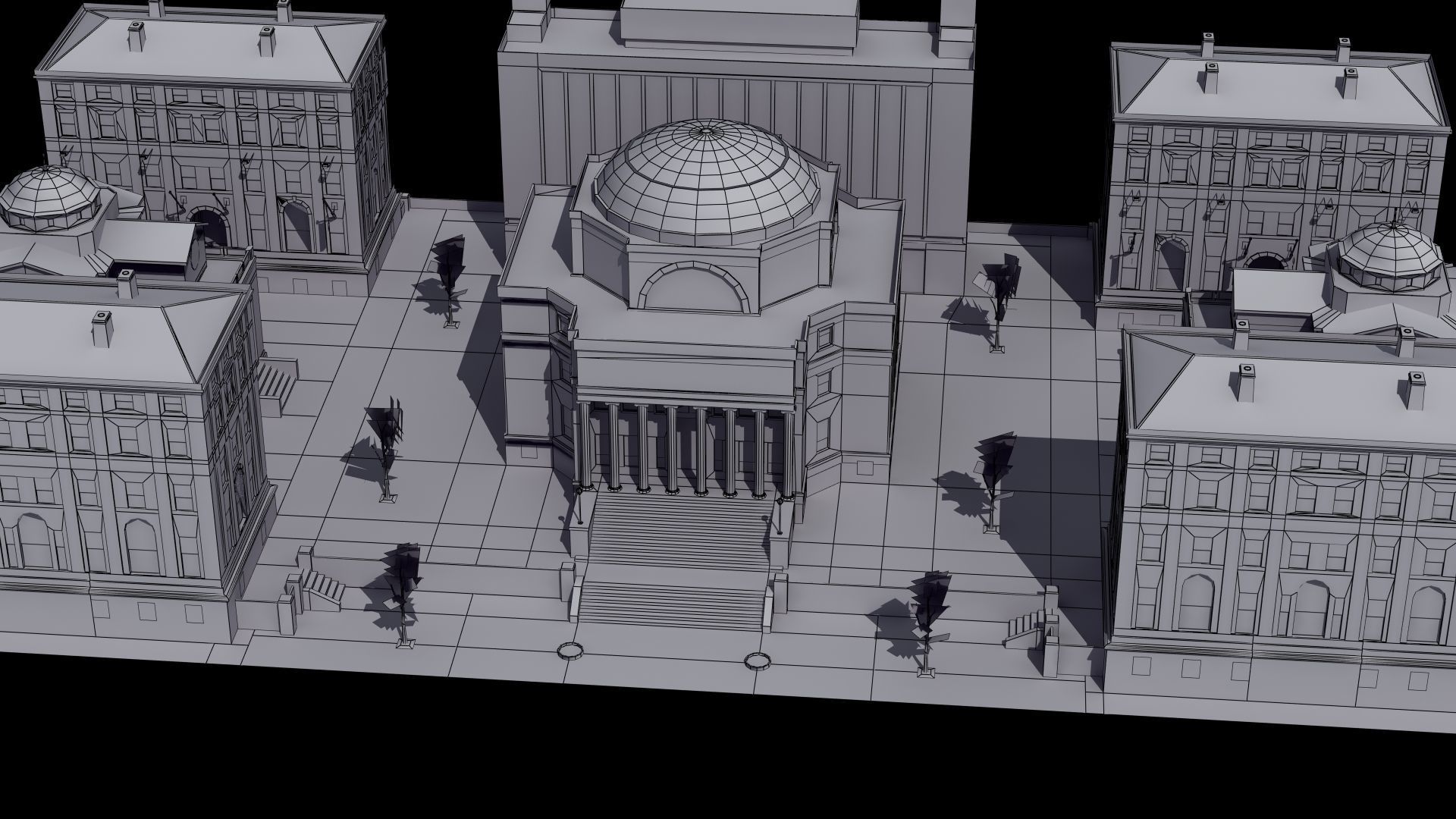 3D model University Campus VR / AR / low-poly | CGTrader