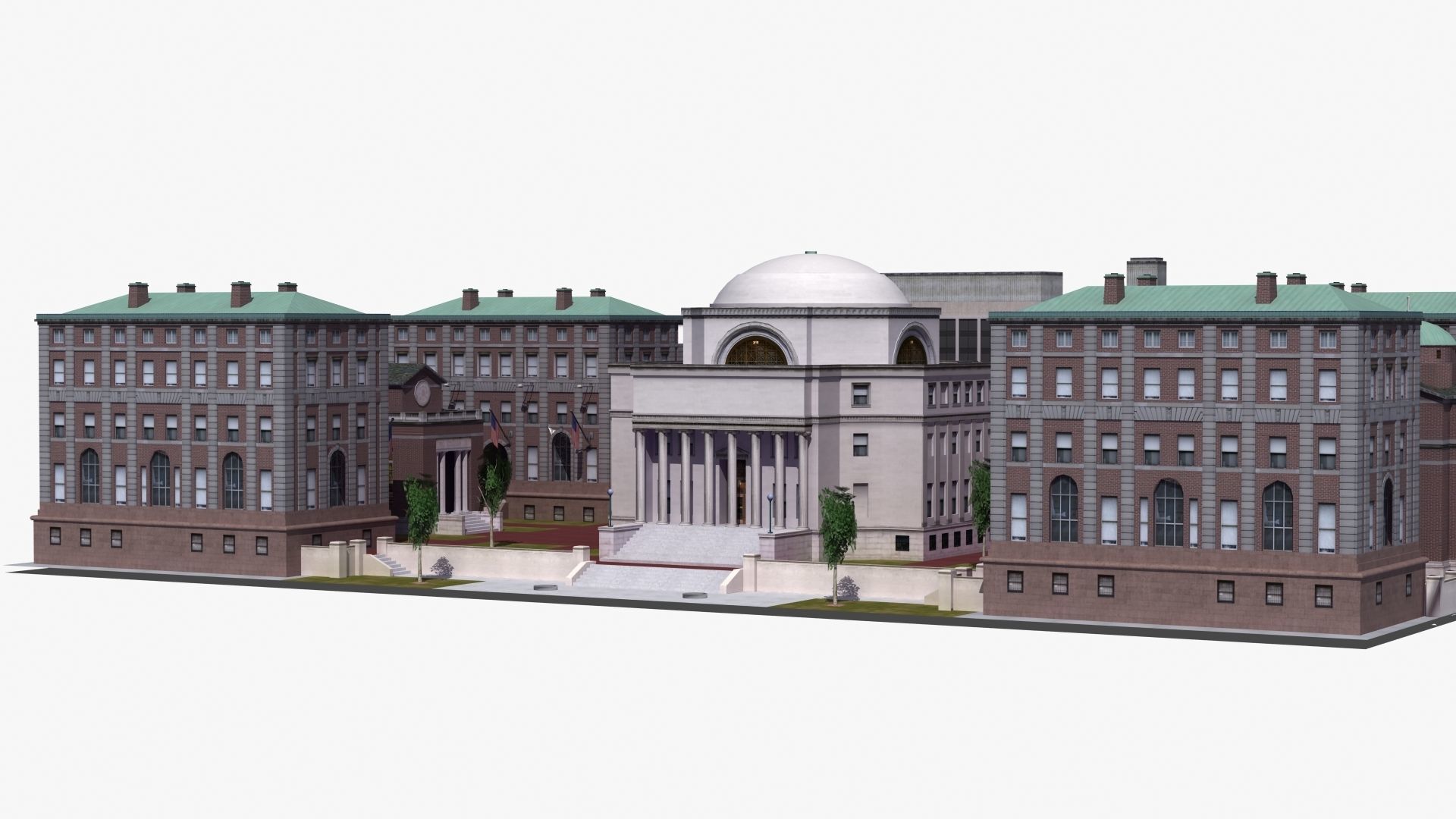 3D model University Campus VR / AR / low-poly | CGTrader