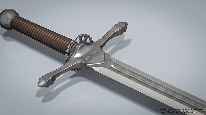 knights sword 3D model | CGTrader