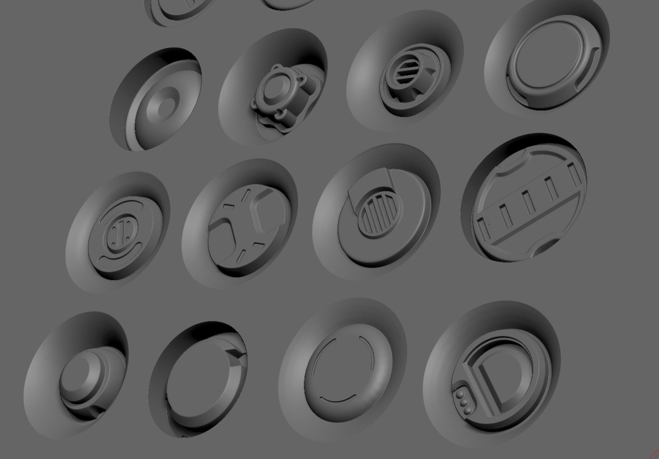 ZBrush IMM Boolean brushes for hard surfaces 3D model | CGTrader