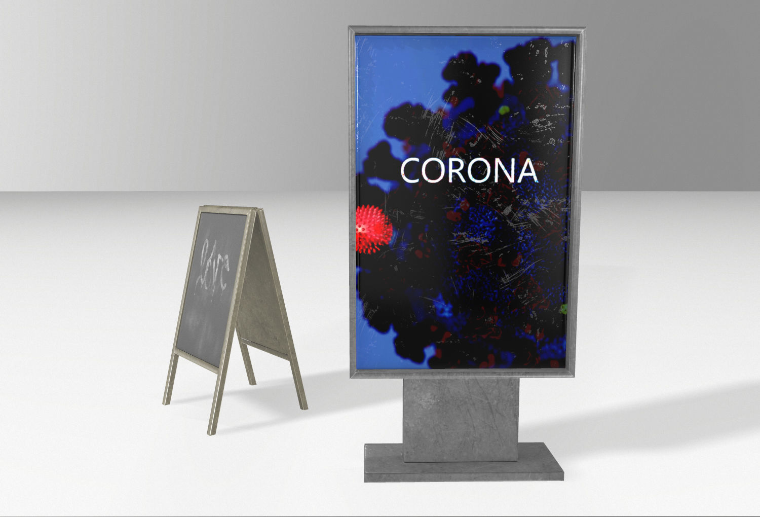 3D model Ad stands VR / AR / low-poly | CGTrader