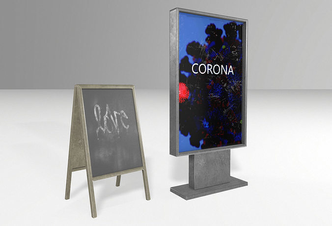 3D model Ad stands VR / AR / low-poly | CGTrader