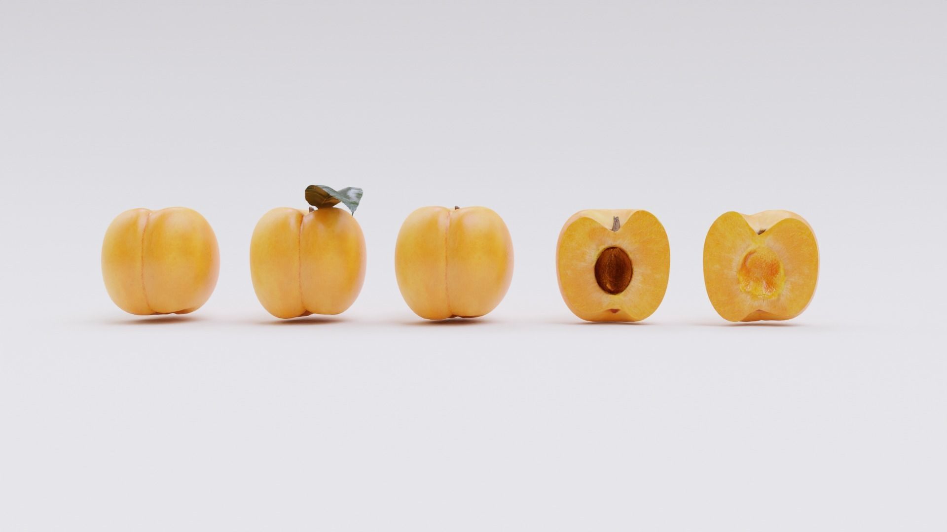 Apricot fruit animation 3D model | CGTrader