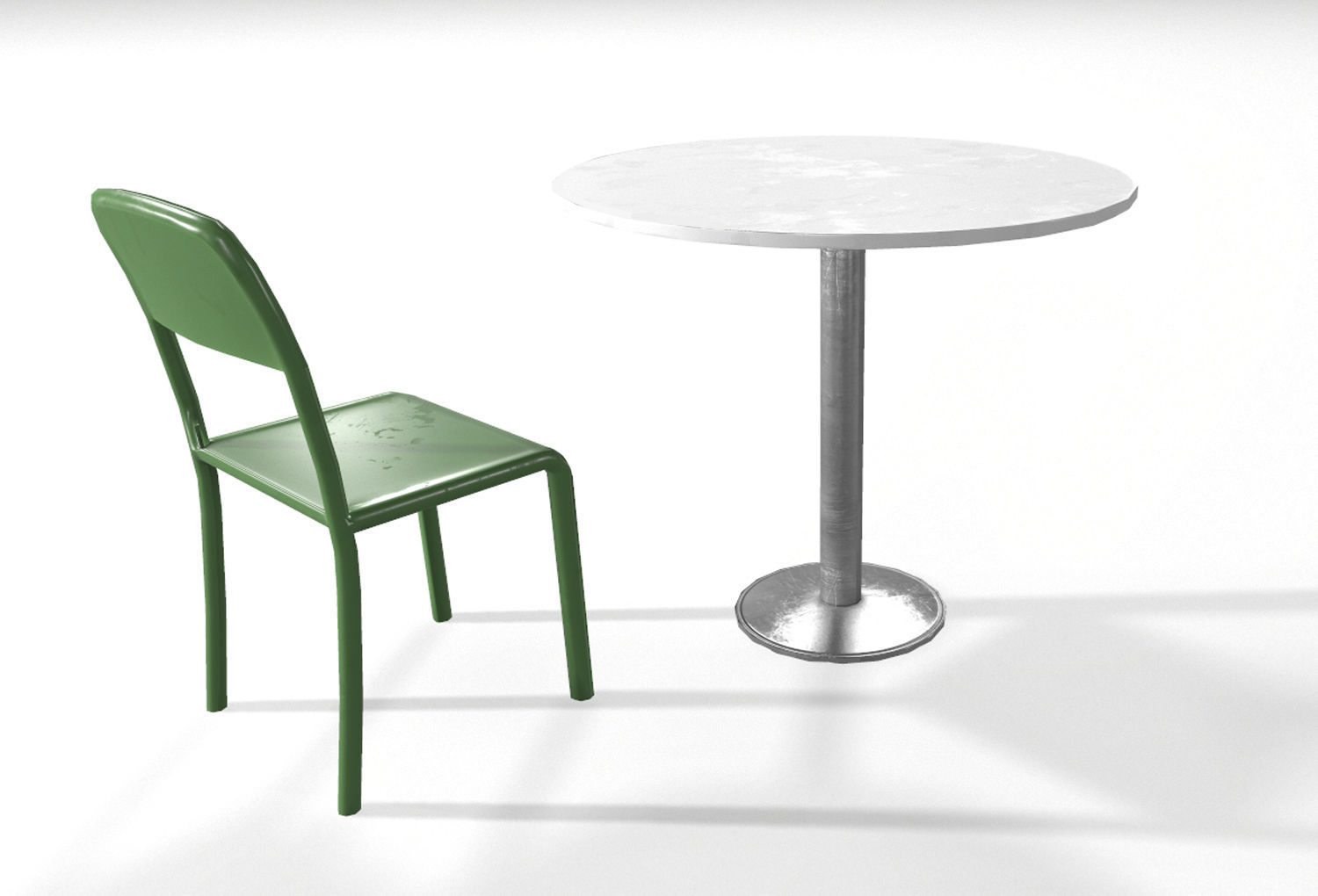 3D model Street table and chair VR / AR / low-poly | CGTrader