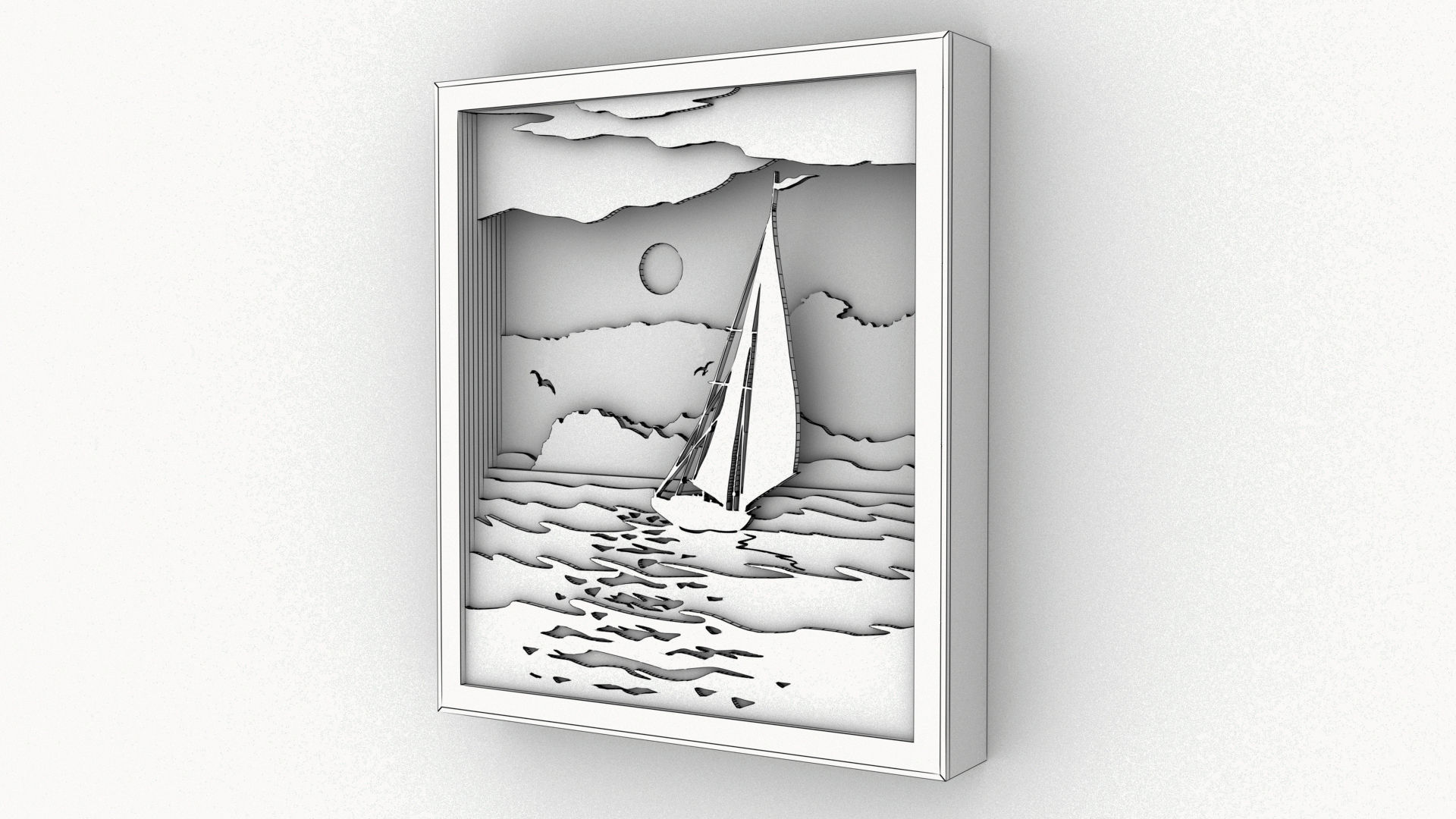 Ship at sea 3D model 3D printable | CGTrader