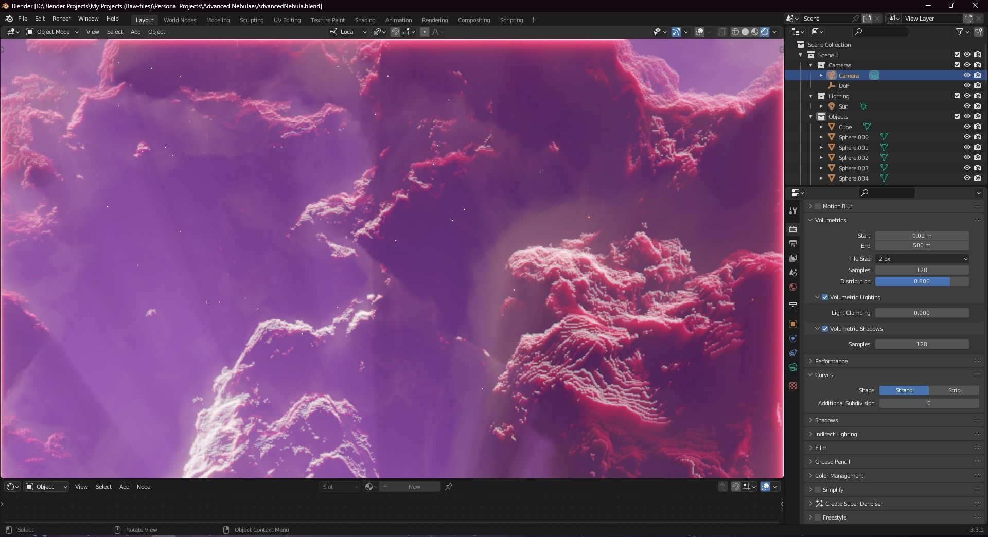 Nebula clouds in sky - cloud free 3D model | CGTrader