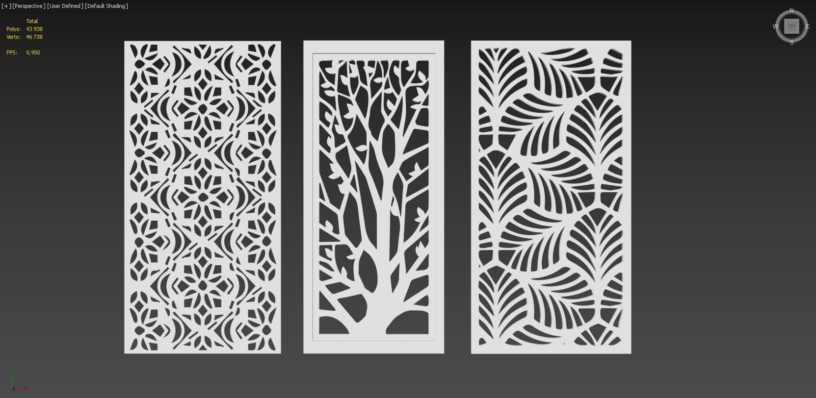 Woden Decorative Panel 3D model | CGTrader