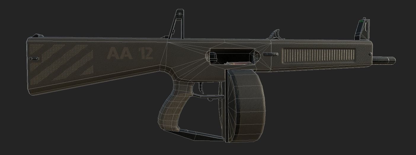 3D model AA 12 VR / AR / low-poly | CGTrader