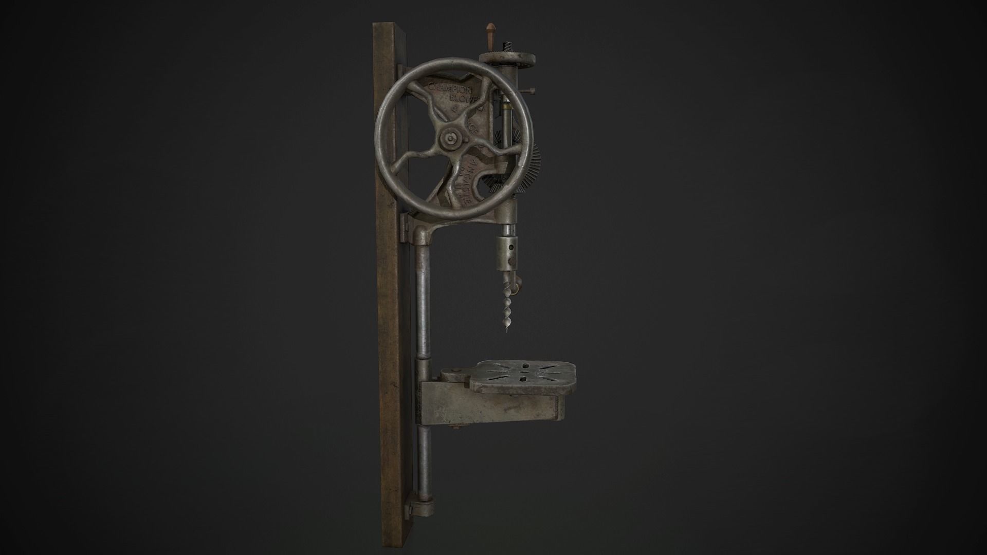 3D model Hand Crank Drill Press VR / AR / low-poly | CGTrader