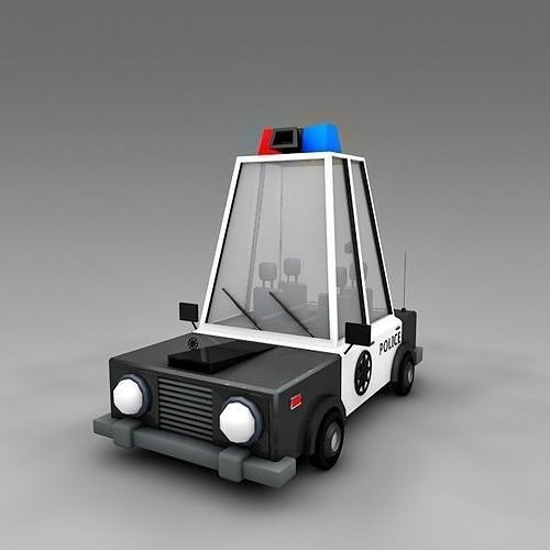 3D model low poly police car VR / AR / low-poly | CGTrader