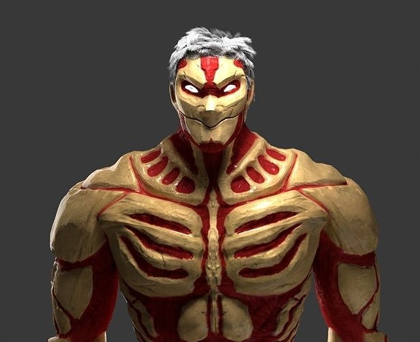 3D model Armour Titan - Attack on Titan 3D model Blender rigged ready ...