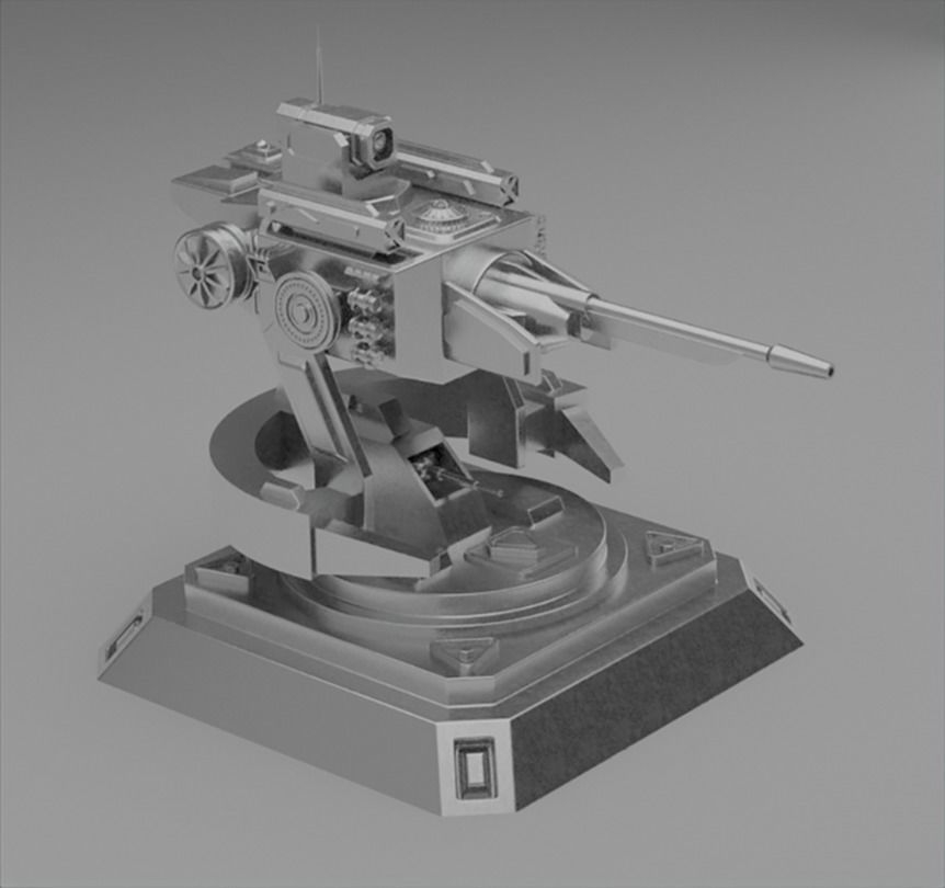 Gun Tower Concept 3D model | CGTrader