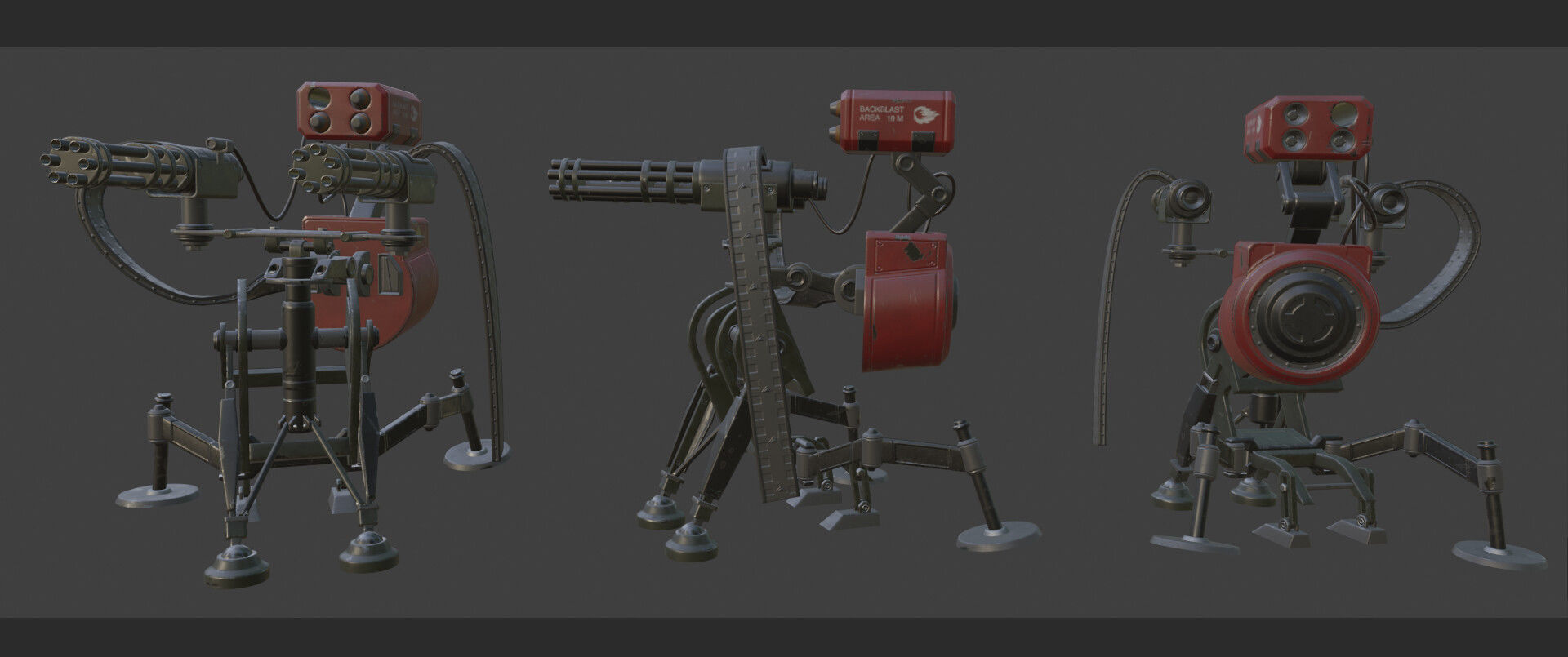 3D model Team Fortress turret VR / AR / low-poly | CGTrader