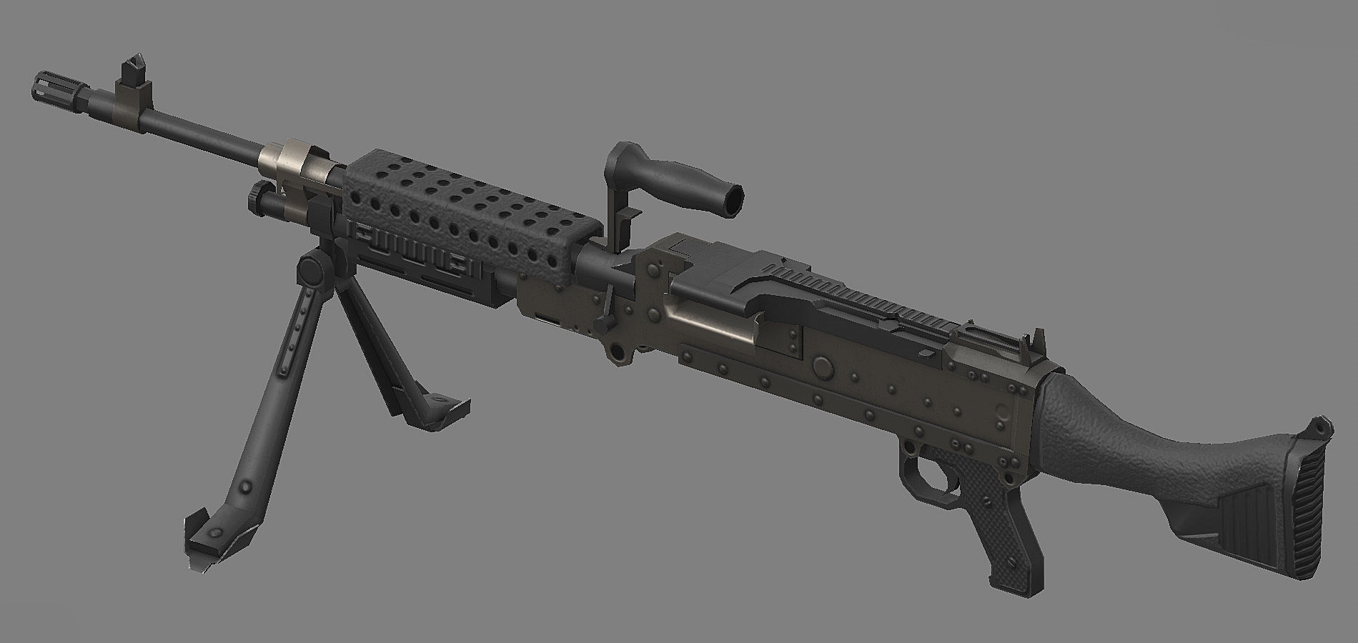 3D model M240 machine gun VR / AR / low-poly | CGTrader