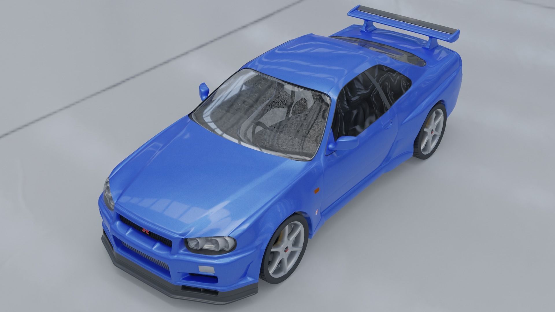 Nissan Skyline R34 GT-R V-spec 2 free 3D model | CGTrader