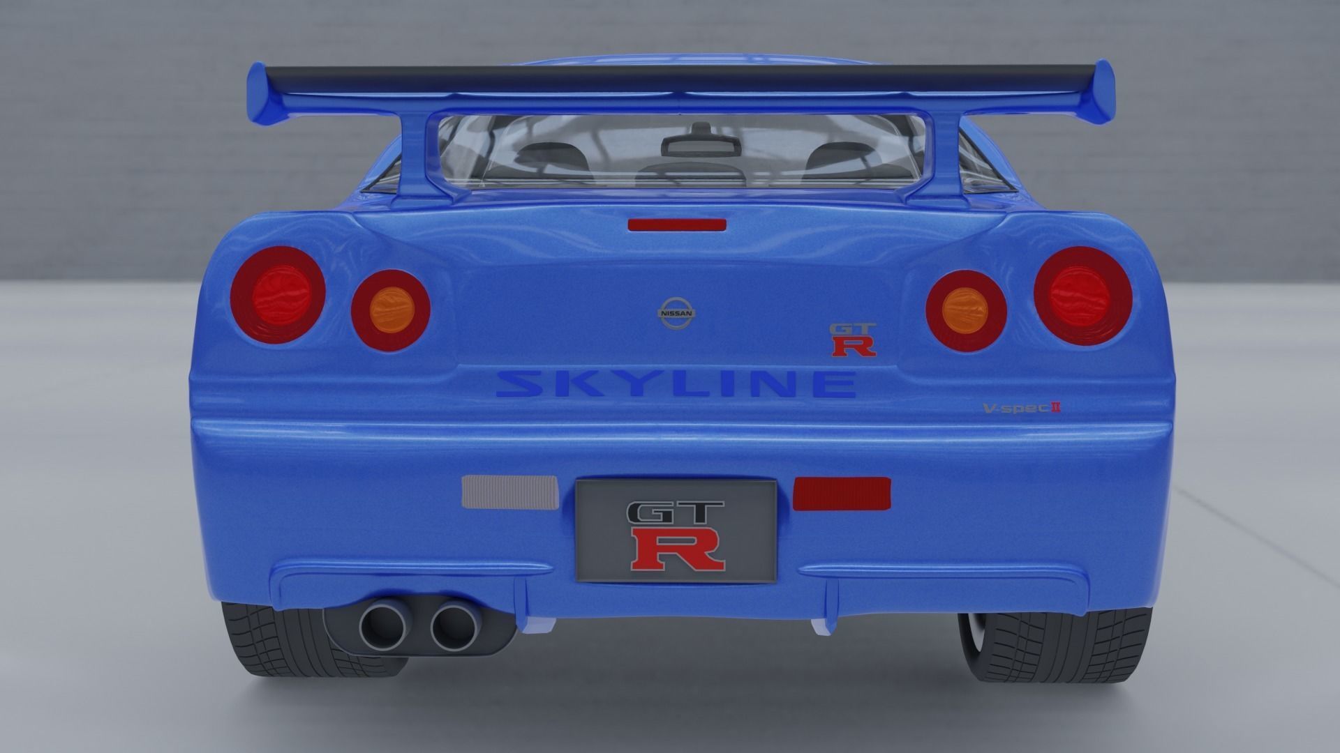 Nissan Skyline R34 GT-R V-spec 2 free 3D model | CGTrader