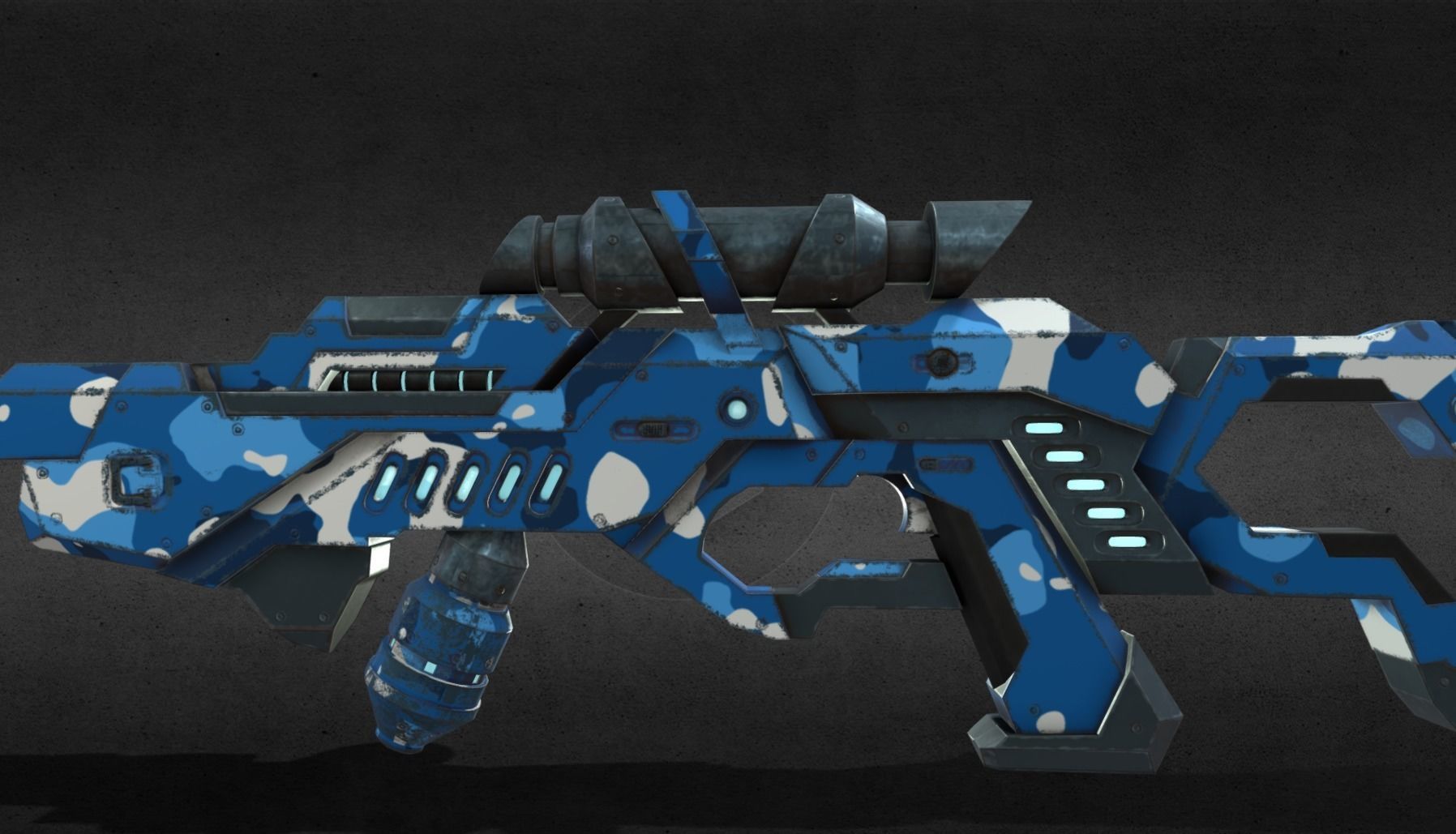 Science Fiction Rifle Model 3D model | CGTrader