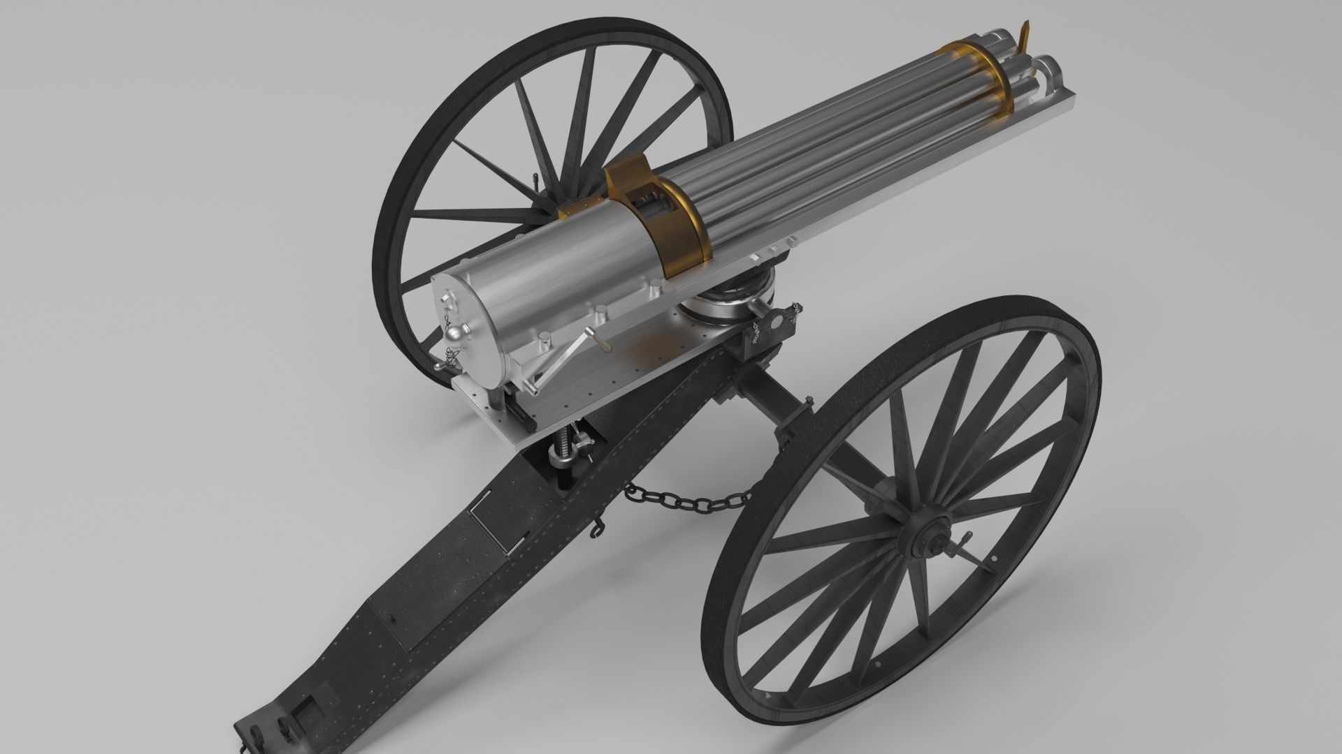Gatling Gun 3D model | CGTrader