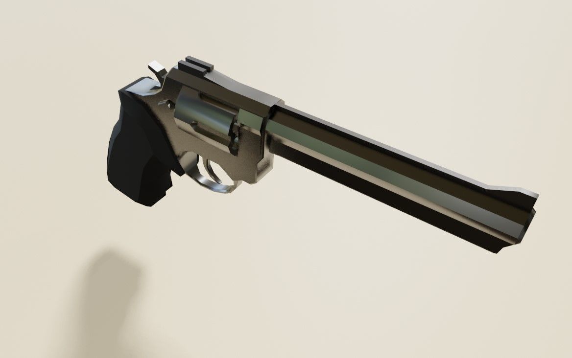 3D model Black Revolver 44 - Magnum - Gun - Weapon - Arma VR / AR / low ...